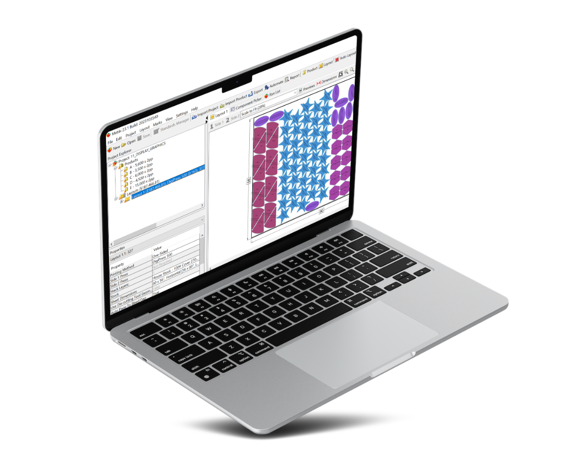 Print Layout & Prepress Imposition Software - Metrix